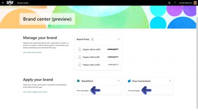 Adding your custom fonts to the SharePoint Brand Center