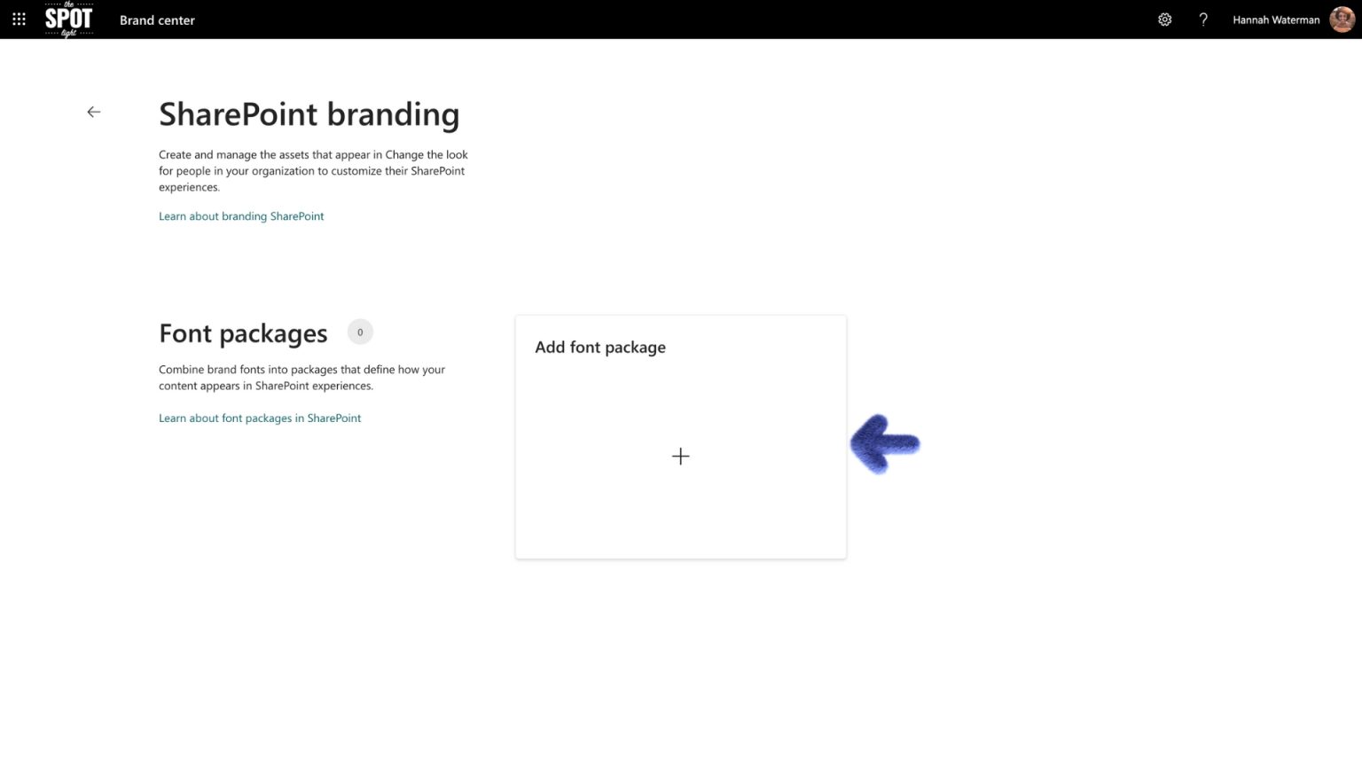 Adding your custom fonts to the SharePoint Brand Center