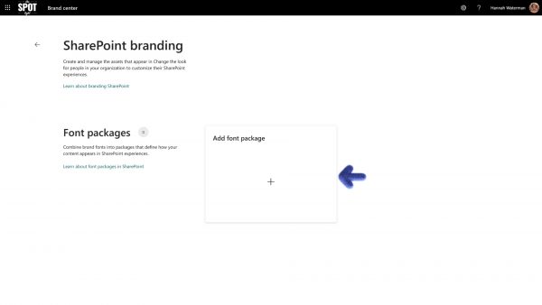 Adding your custom fonts to the SharePoint Brand Center