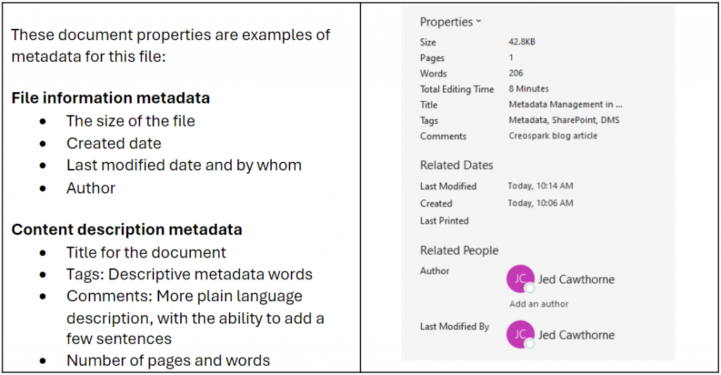 Why metadata for legal document management in SharePoint